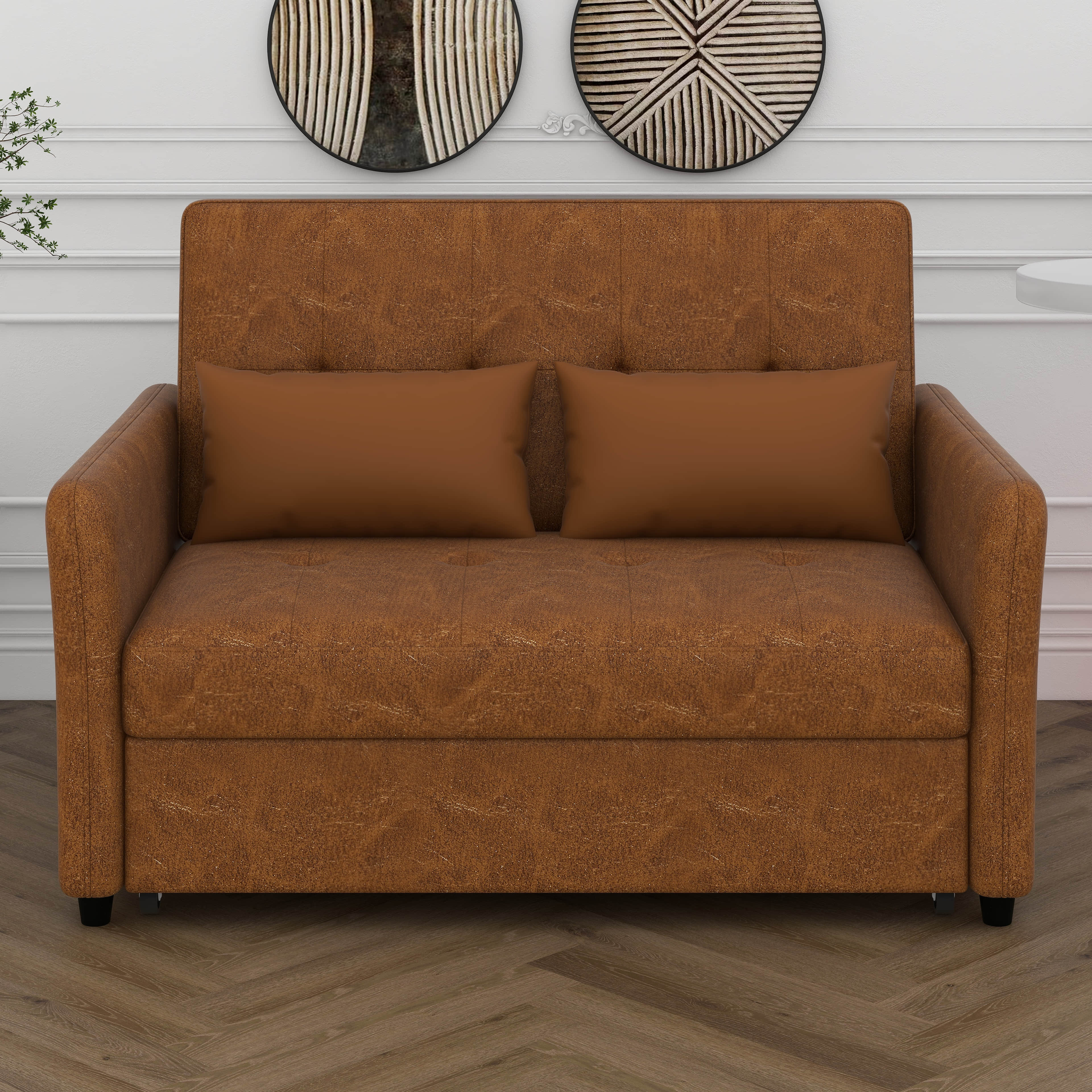 Ivy Bronx 51.57" Convertible Sofa Sleeper Bed,Adjustable Oversized Armchair With Three USB Ports ...